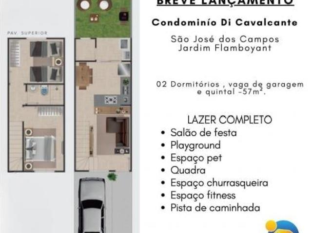 Casa para Venda em São José dos Campos, JARDIM FLAMBOYANT, 2 dormitórios, 1 banheiro