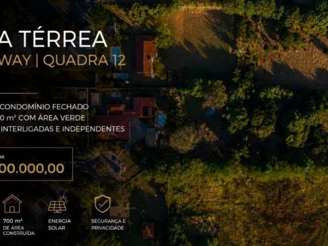 Casa Park Way Quadra 12 6 Quartos Habite se Condomínio Fechado Lote 8.500m² Piscina Energia Solar