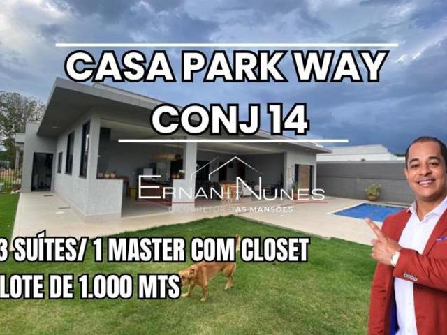 Casa Park Way QD 5 CONJ 14 composta de 3 quartos com suítes, com 1 master com closet
