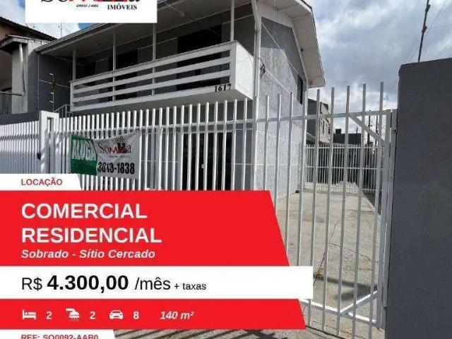Casa / Sobrado Comercial para Locação em Curitiba/PR Sítio Cercado 2 Quartos