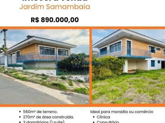 Casa / Sobrado Comercial para Venda em Atibaia/SP Jardim Maracanã 3 Quartos