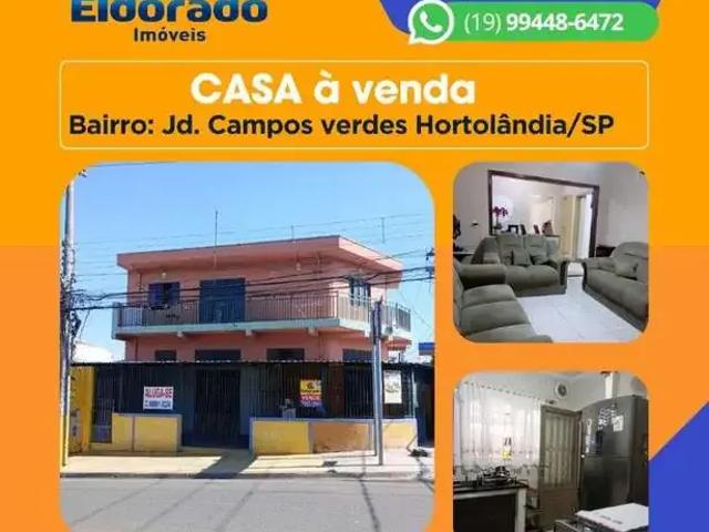 Casa / Sobrado Comercial para Venda em Hortolândia/SP Jardim Campos Verdes 4 Quartos