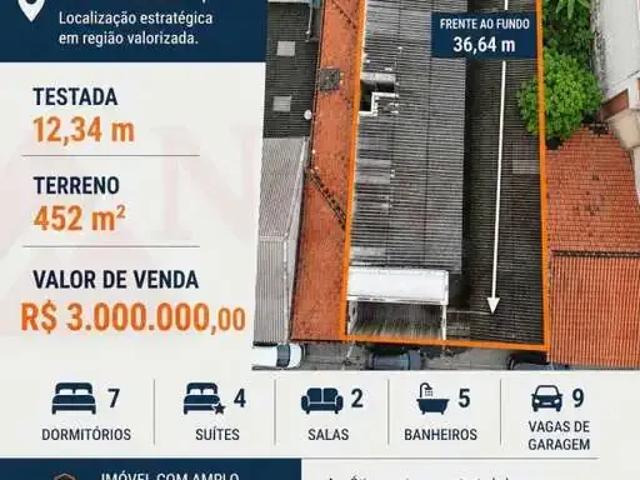 Casa / Sobrado Comercial para Venda em São Paulo/SP Brás 7 Quartos