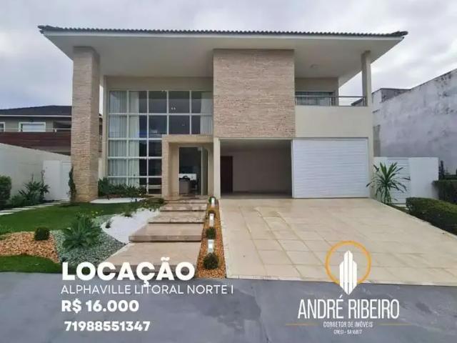 Casa / Sobrado em Condomínio para Locação em Camaçari/BA Alphaville Abrantes 4 Quartos