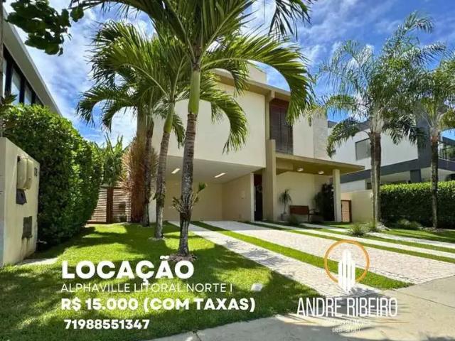 Casa / Sobrado em Condomínio para Locação em Camaçari/BA Alphaville Abrantes 5 Quartos
