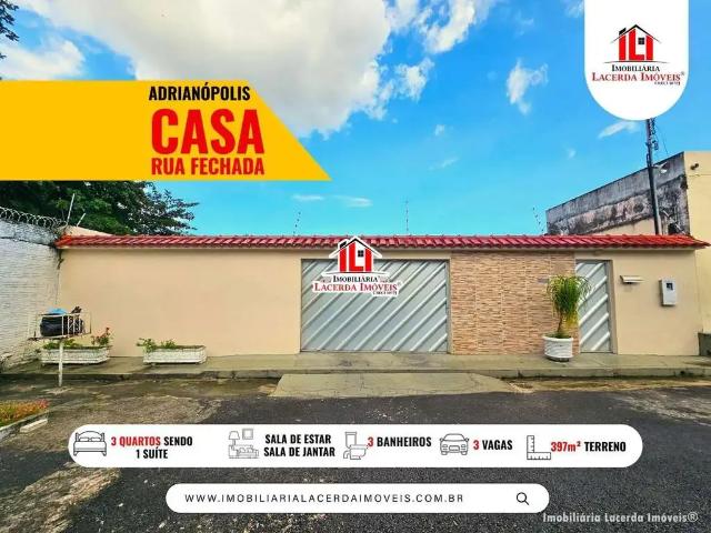 Casa / Sobrado em Condomínio para Venda em Manaus/AM Adrianópolis 3 Quartos