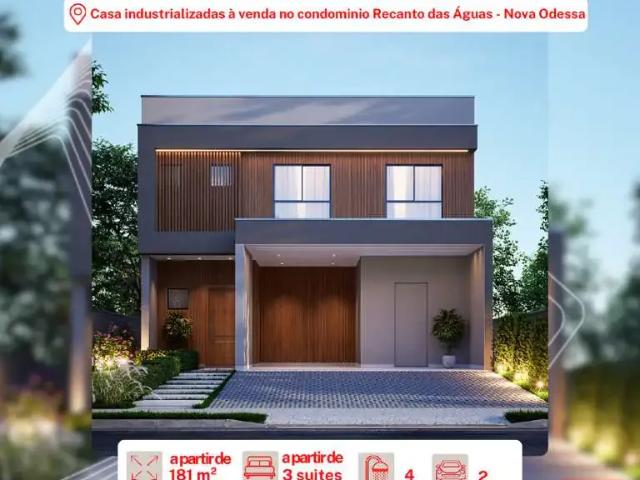 Casa / Sobrado em Condomínio para Venda em Nova Odessa/SP Jardim Recanto das Águas 4 Quartos