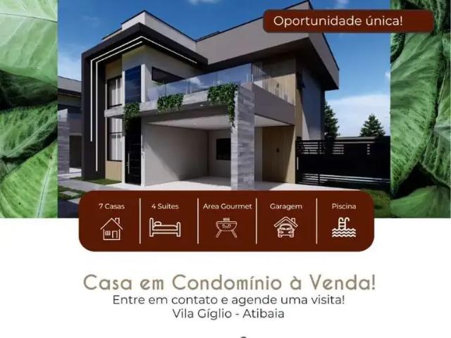 Casa / Sobrado em Condomínio para Venda em Atibaia/SP Vila Giglio 4 Quartos
