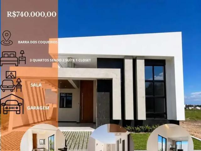 Casa / Sobrado em Condomínio para Venda em Barra dos Coqueiros/SE Capuã 3 Quartos