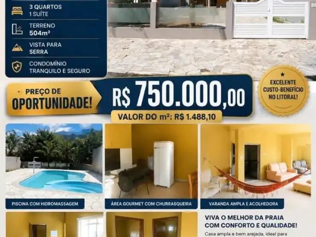 Casa / Sobrado em Condomínio para Venda em Bertioga/SP Morada Praia 3 Quartos