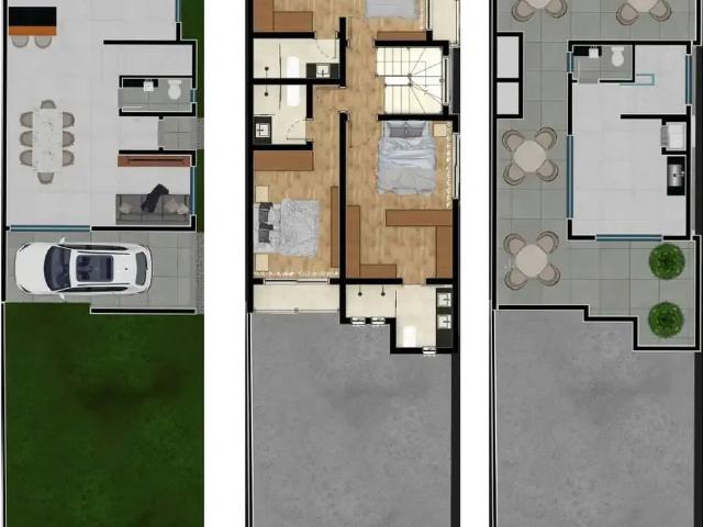 Casa / Sobrado em Condomínio para Venda em Curitiba/PR Alto da Rua XV 3 Quartos