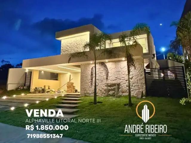 Casa / Sobrado em Condomínio para Venda em Camaçari/BA Alphaville Abrantes 4 Quartos