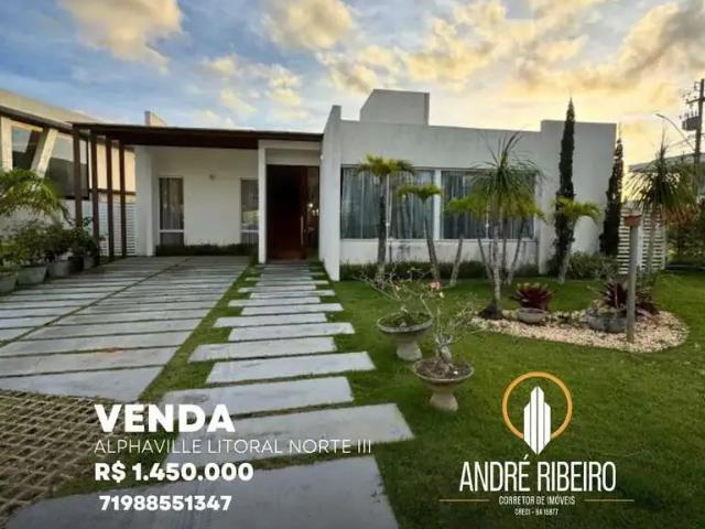 Casa / Sobrado em Condomínio para Venda em Camaçari/BA Alphaville Abrantes 4 Quartos