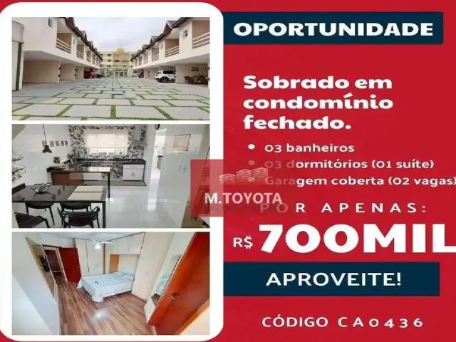 Casa / Sobrado em Condomínio para Venda em Guarulhos/SP Vila Adelaide Perella 3 Quartos