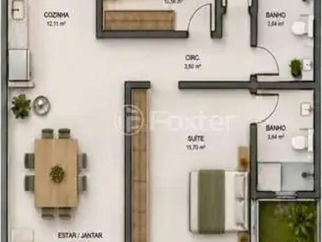 Casa / Sobrado em Condomínio para Venda em Gravataí/RS Santa Cruz 3 Quartos
