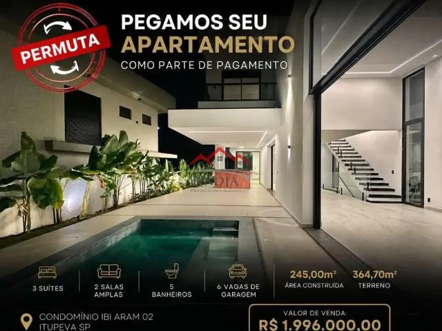 Casa / Sobrado em Condomínio para Venda em Itupeva/SP Ibi Aram 3 Quartos