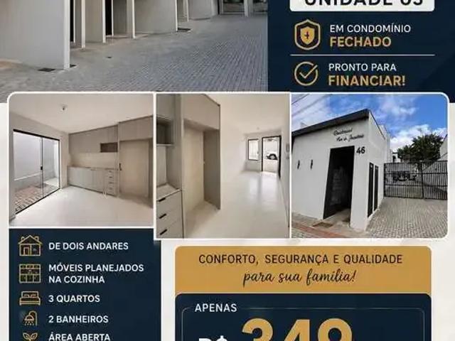 Casa / Sobrado em Condomínio para Venda em Joinville/SC Santa Catarina 3 Quartos