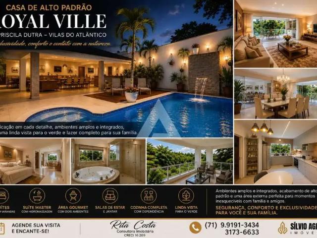 Casa / Sobrado em Condomínio para Venda em Lauro de Freitas/BA Vilas do Atlantico 4 Quartos