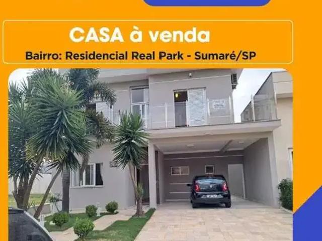 Casa / Sobrado em Condomínio para Venda em Sumaré/SP Residencial Real Parque Sumaré 3 Quartos