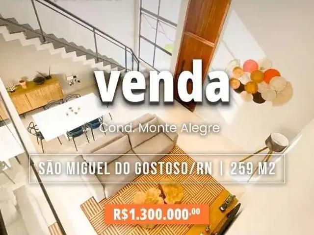 Casa / Sobrado em Condomínio para Venda em São Miguel do Gostoso/RN Centro 3 Quartos