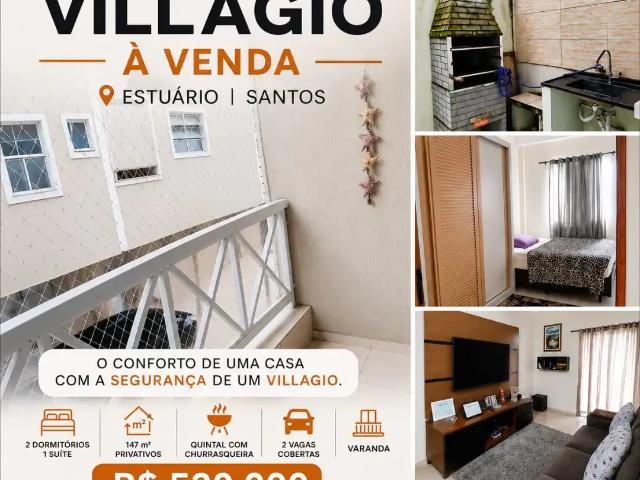 Casa / Sobrado em Condomínio para Venda em Santos/SP Macuco 2 Quartos