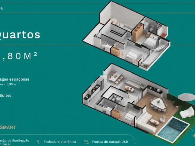 Casa / Sobrado em Condomínio para Venda em Tamandaré/PE Praia Dos Carneiros 3 Quartos