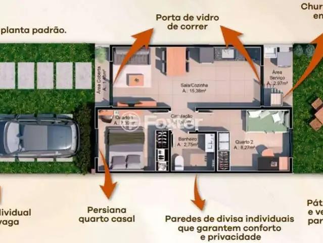 Casa / Sobrado em Condomínio para Venda em Viamão/RS Esmeralda 2 Quartos