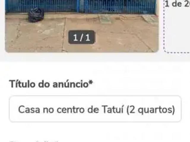 Casa / Sobrado para Venda em Tatuí/SP Centro 2 Quartos