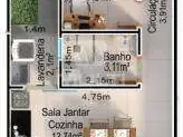 Casa / Sobrado para Venda em Uberlândia/MG Novo Mundo 2 Quartos