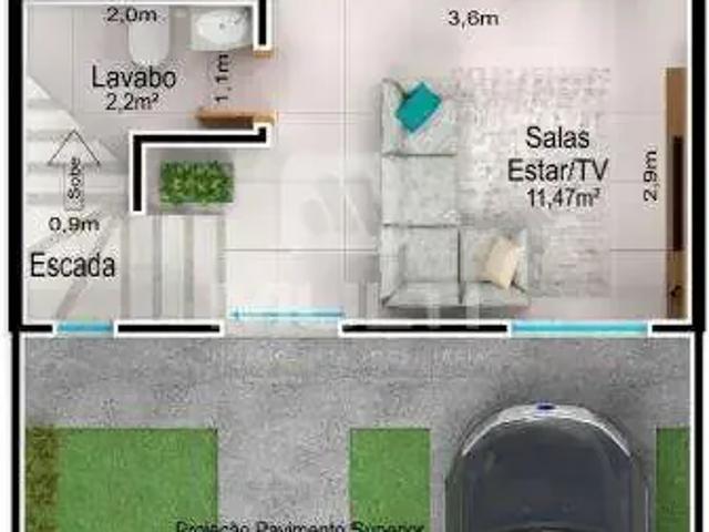 Casa / Sobrado para Venda em Uberlândia/MG Santa Mônica 3 Quartos