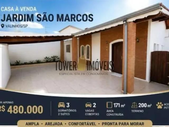 Casa / Sobrado para Venda em Valinhos/SP Jardim São Marcos 3 Quartos