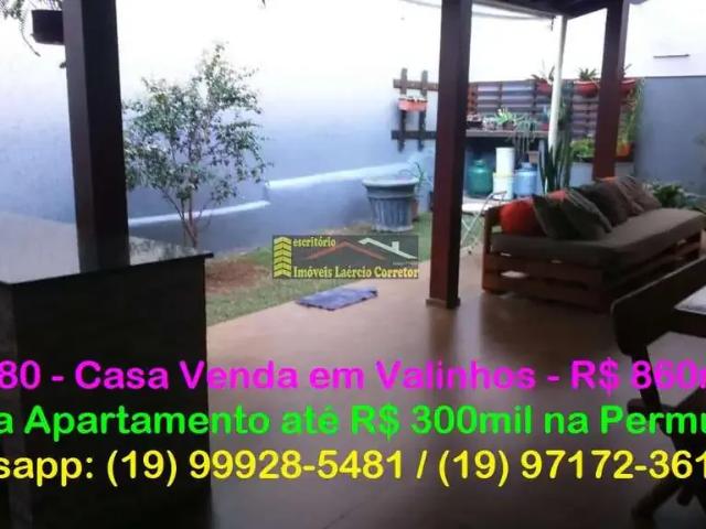 Casa / Sobrado para Venda em Valinhos/SP Loteamento Residencial Fonte Nova 3 Quartos