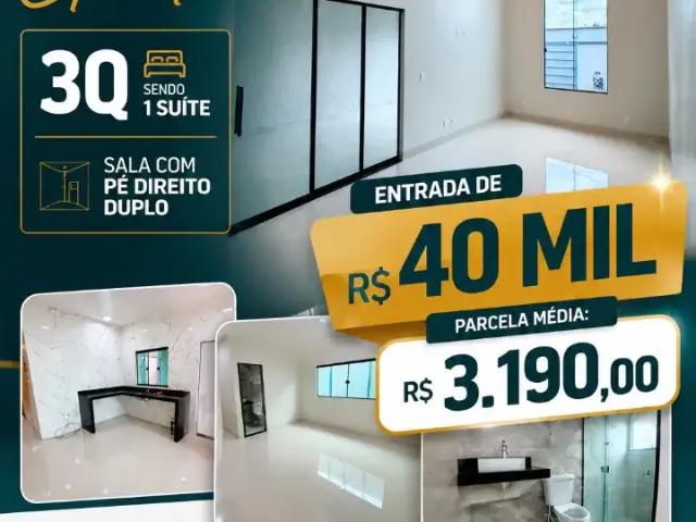 Casa / Sobrado para Venda em Aparecida de Goiânia/GO Residencial Solar Garden I 3 Quartos