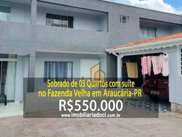 Casa / Sobrado para Venda em Araucária/PR Fazenda Velha 3 Quartos