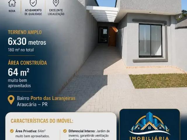 Casa / Sobrado para Venda em Araucária/PR Porto das Laranjeiras 3 Quartos