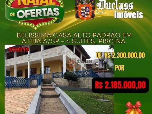 Casa / Sobrado para Venda em Atibaia/SP Ribeirão dos Porcos 4 Quartos