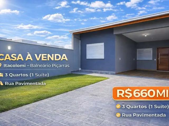 Casa / Sobrado para Venda em Balneário Piçarras/SC Itacolomi 3 Quartos