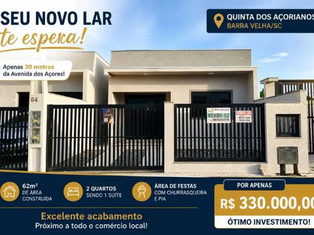 Casa / Sobrado para Venda em Barra Velha/SC Quinta dos Açorianos 2 Quartos