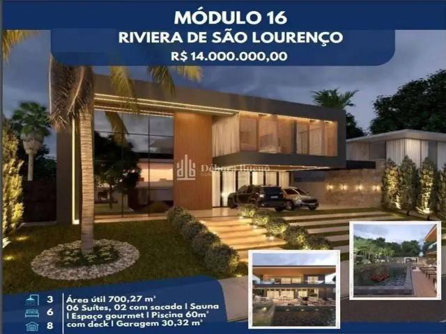 Casa / Sobrado para Venda em Bertioga/SP Riviera de São Lourenço 6 Quartos