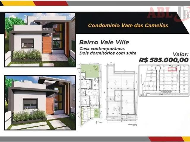 Casa / Sobrado para Venda em Cachoeirinha/RS Vale Ville 2 Quartos