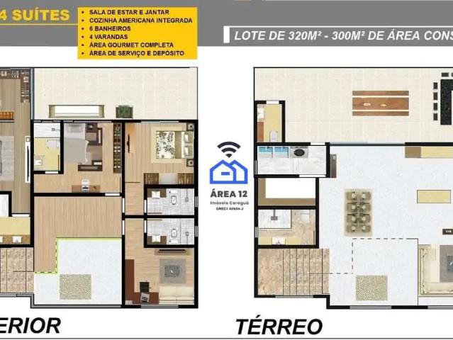 Casa / Sobrado para Venda em Caraguatatuba/SP Indaiá 4 Quartos