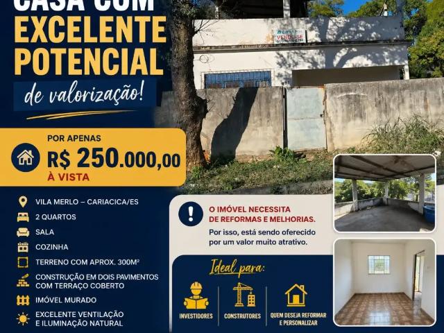 Casa / Sobrado para Venda em Cariacica/ES Vila Merlo 2 Quartos