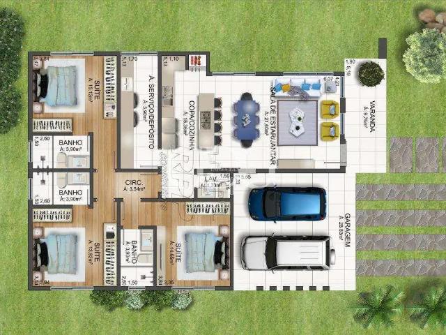 Casa / Sobrado para Venda em Caxias do Sul/RS Jardim das Hortências 3 Quartos