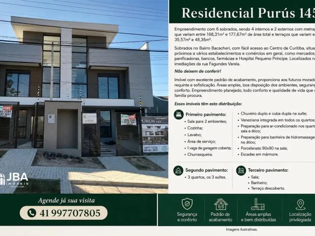 Casa / Sobrado para Venda em Curitiba/PR Bacacheri 3 Quartos