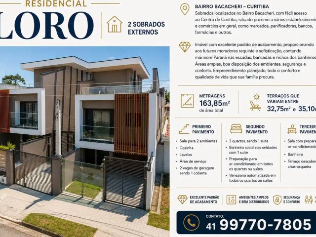 Casa / Sobrado para Venda em Curitiba/PR Bacacheri 3 Quartos