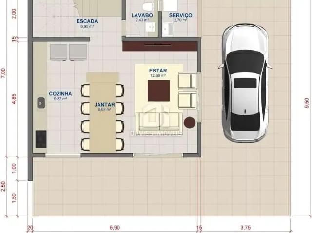 Casa / Sobrado para Venda em Curitiba/PR Cajuru 3 Quartos