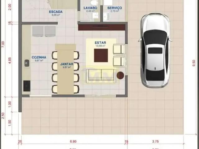 Casa / Sobrado para Venda em Curitiba/PR Cajuru 3 Quartos