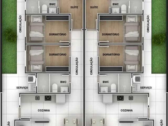 Casa / Sobrado para Venda em Fazenda Rio Grande/PR Nações 3 Quartos