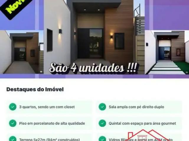 Casa / Sobrado para Venda em Feira de Santana/BA Mangabeira 3 Quartos