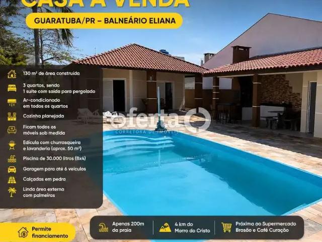 Casa / Sobrado para Venda em Guaratuba/PR Balneário Eliane 3 Quartos
